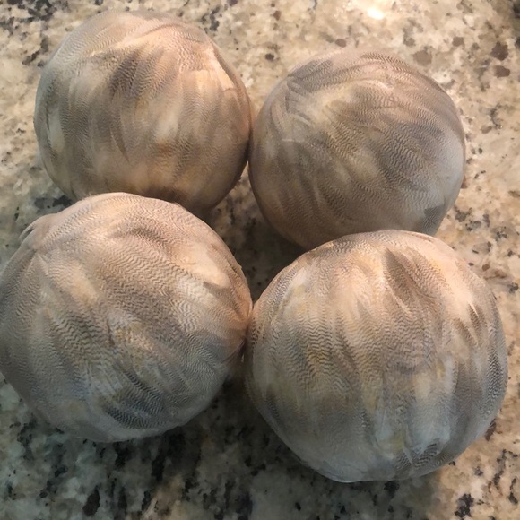 BOHO CHIC | Other | Large Feather Spheres | Poshmark